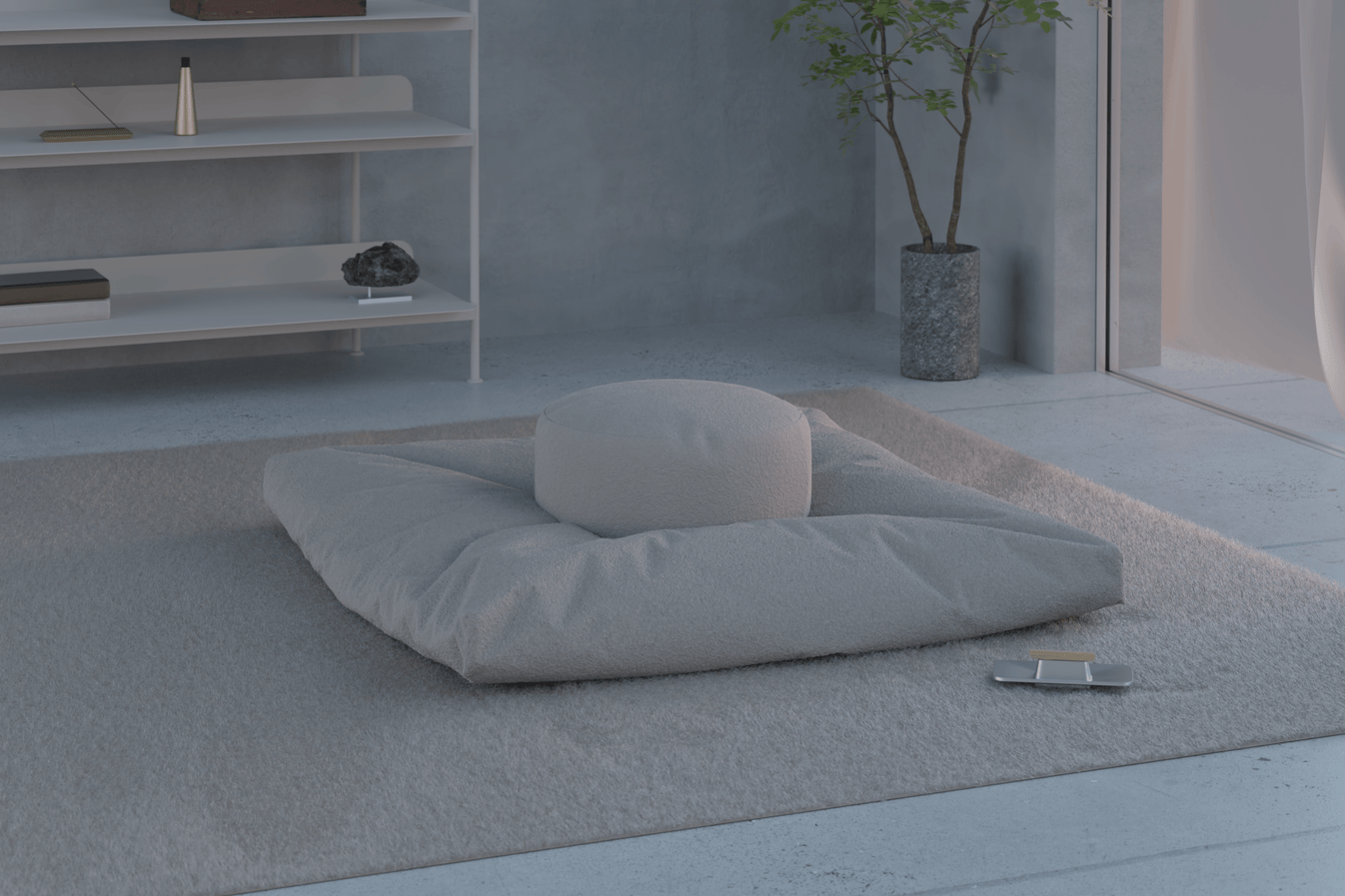Bouclé Meditation Cushion & Mat Set – Walden